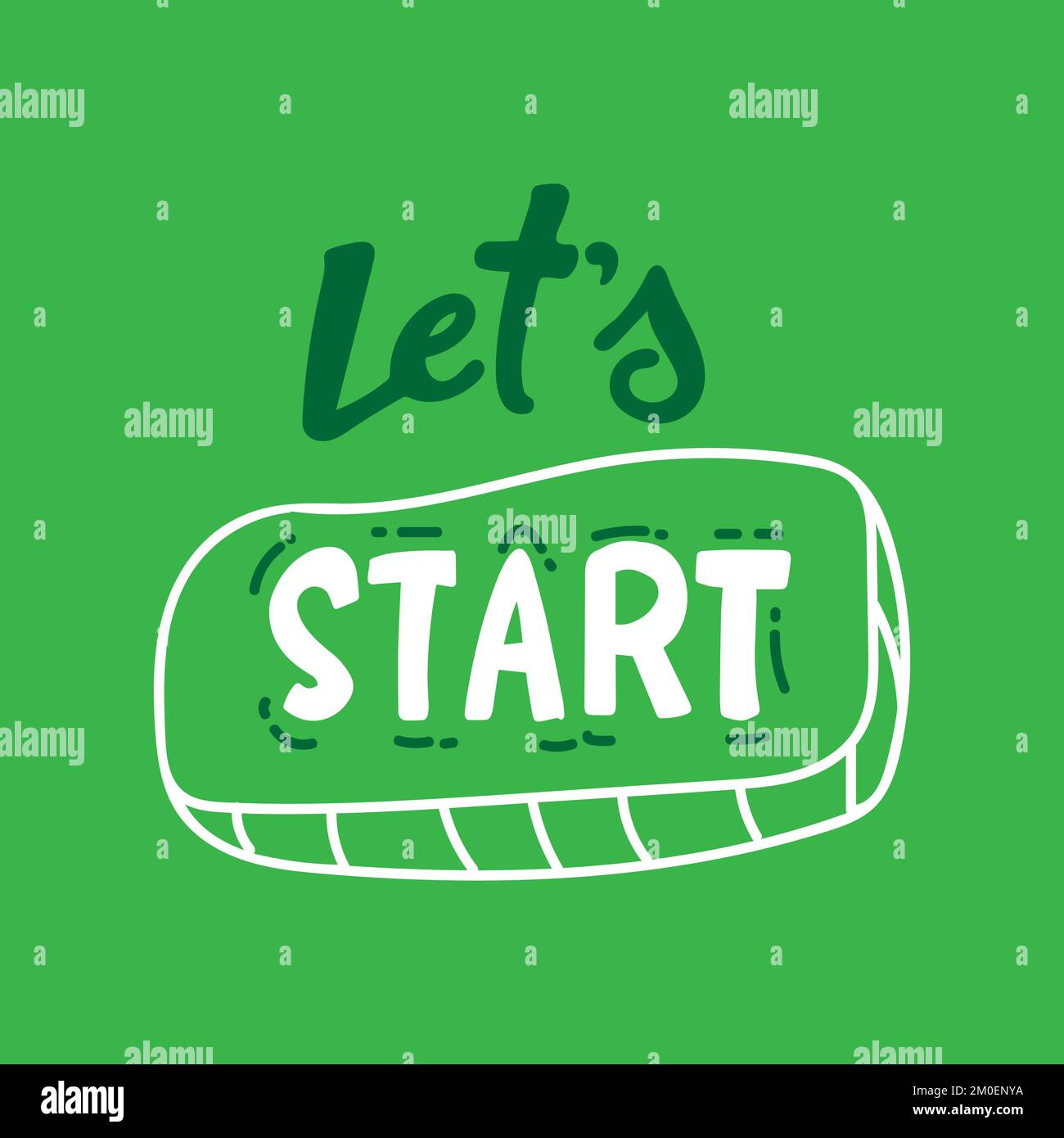 Hand lettering and typography sign, Let s Go isolated hand drawing ...