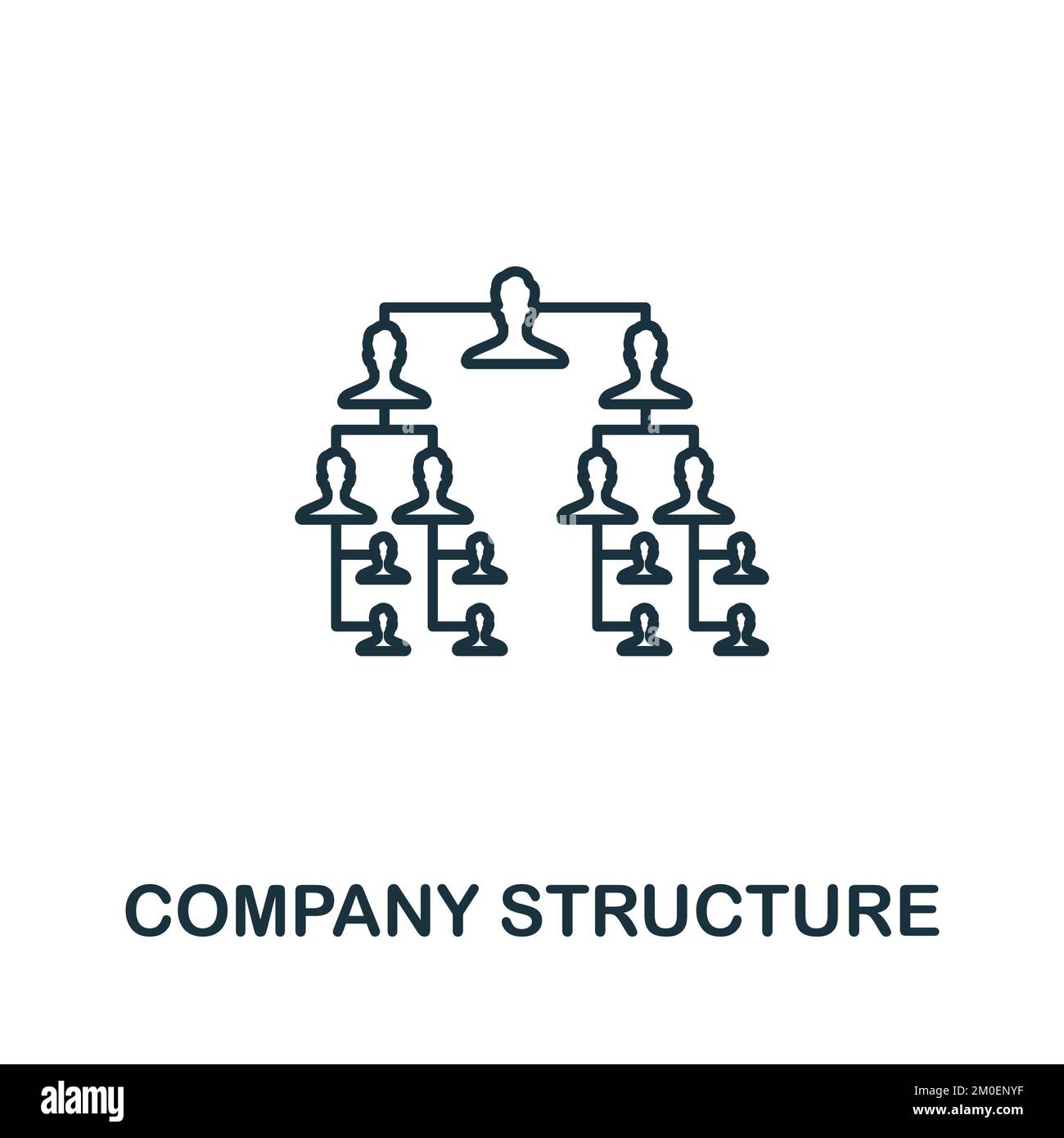 Company Structure icon. Monochrome simple Company Structure icon for ...