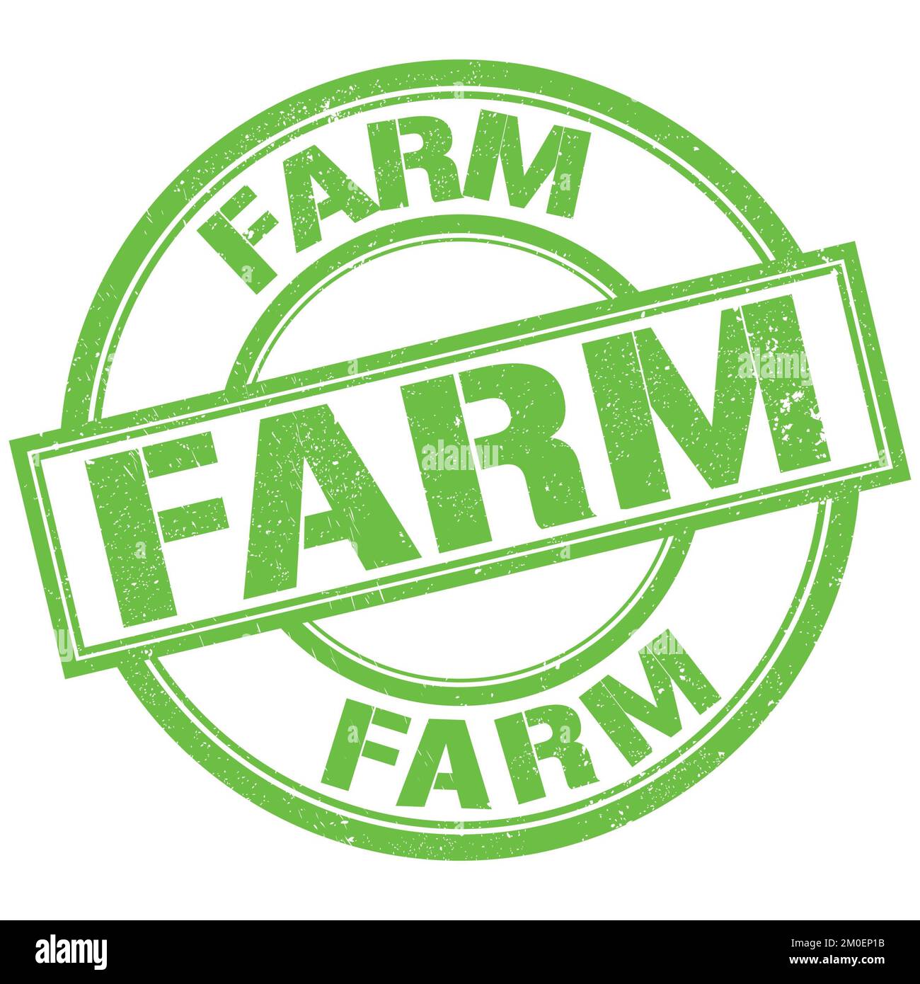 FARM text written on green round stamp sign Stock Photo - Alamy