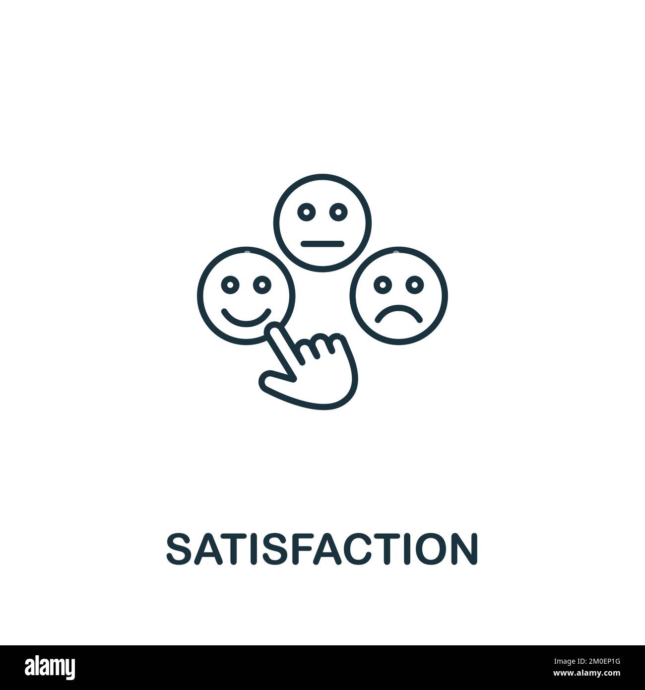 Satisfaction Icon Monochrome Simple Customer Relationship Icon For Templates Web Design And