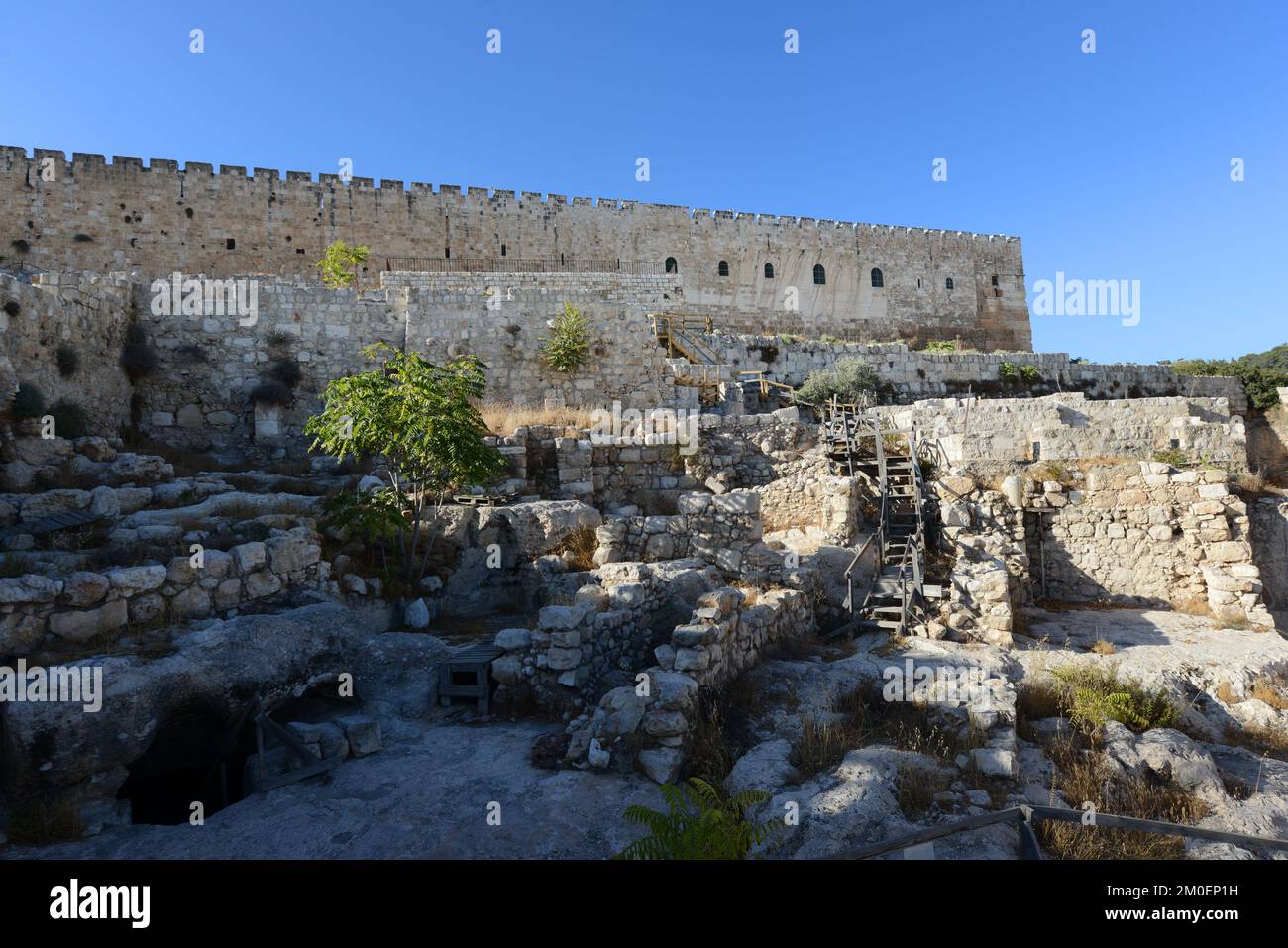 The Southern Wall of the Temple Mount seen from the ancient Jewish ...