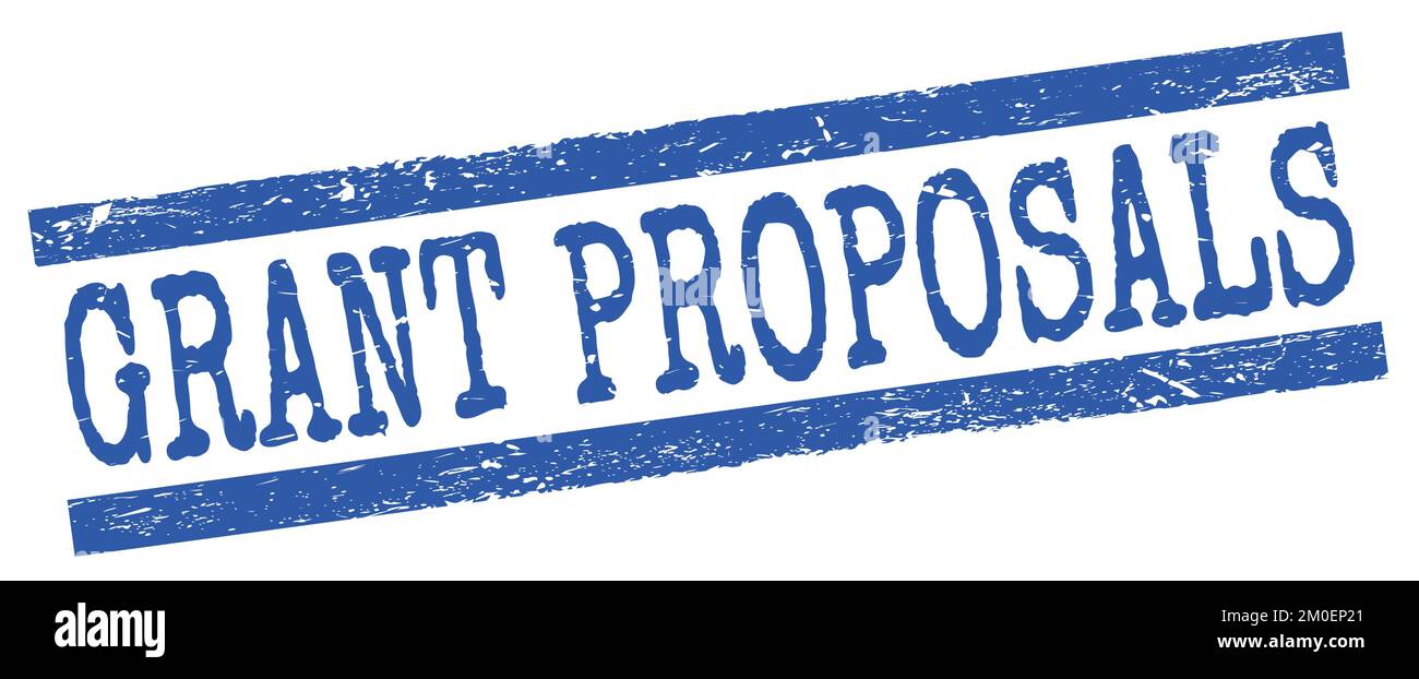 GRANT PROPOSALS text written on blue grungy lines stamp sign Stock ...