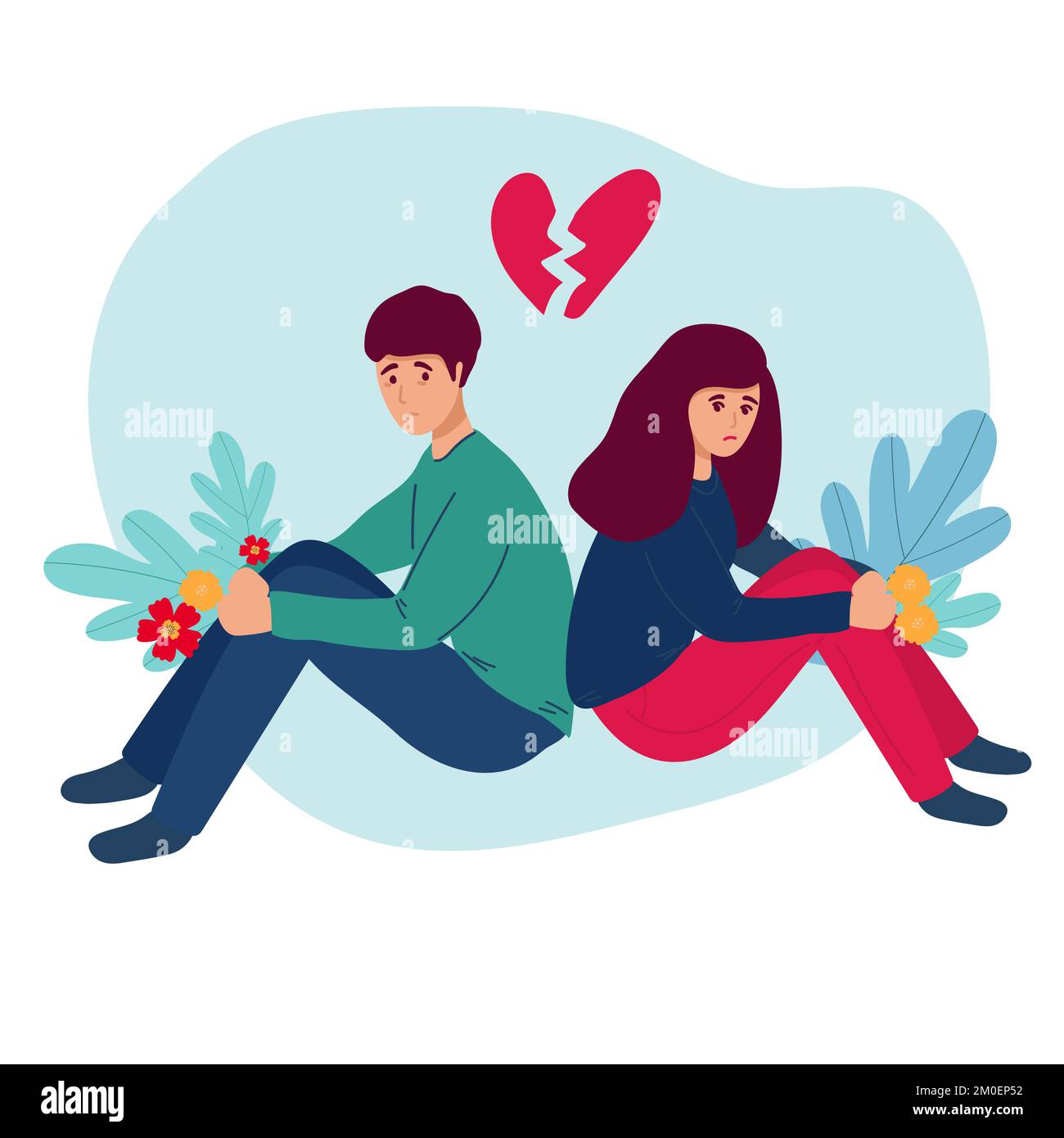 The couple is quarreling. Husband and wife are in conflict. Comics ...