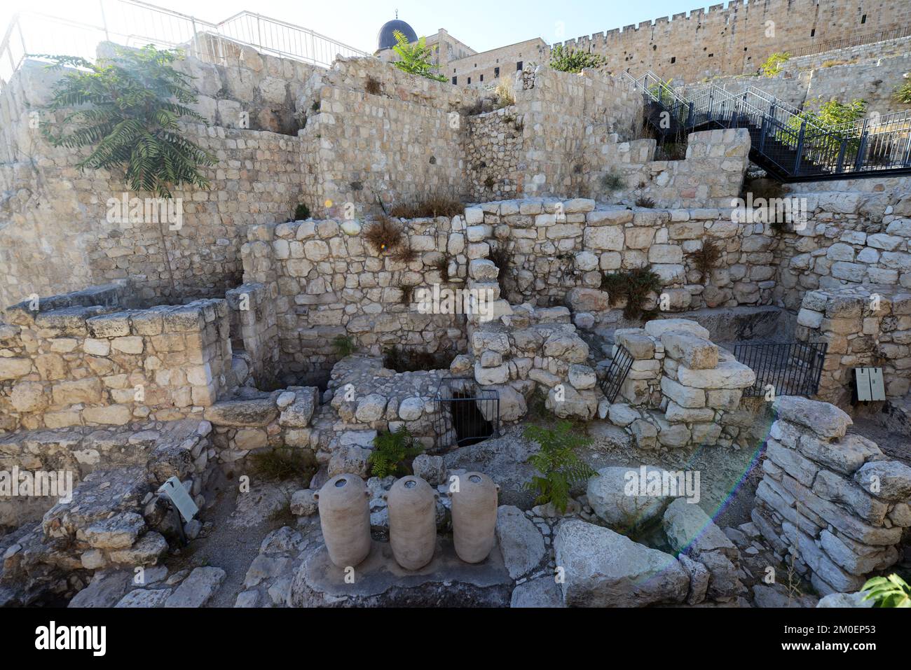 First temple Jewish ruins including ritual baths ( miqveh ) with large ...