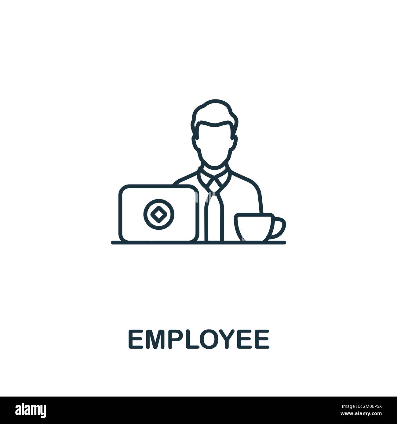 Employee icon. Monochrome simple Company Structure icon for templates ...