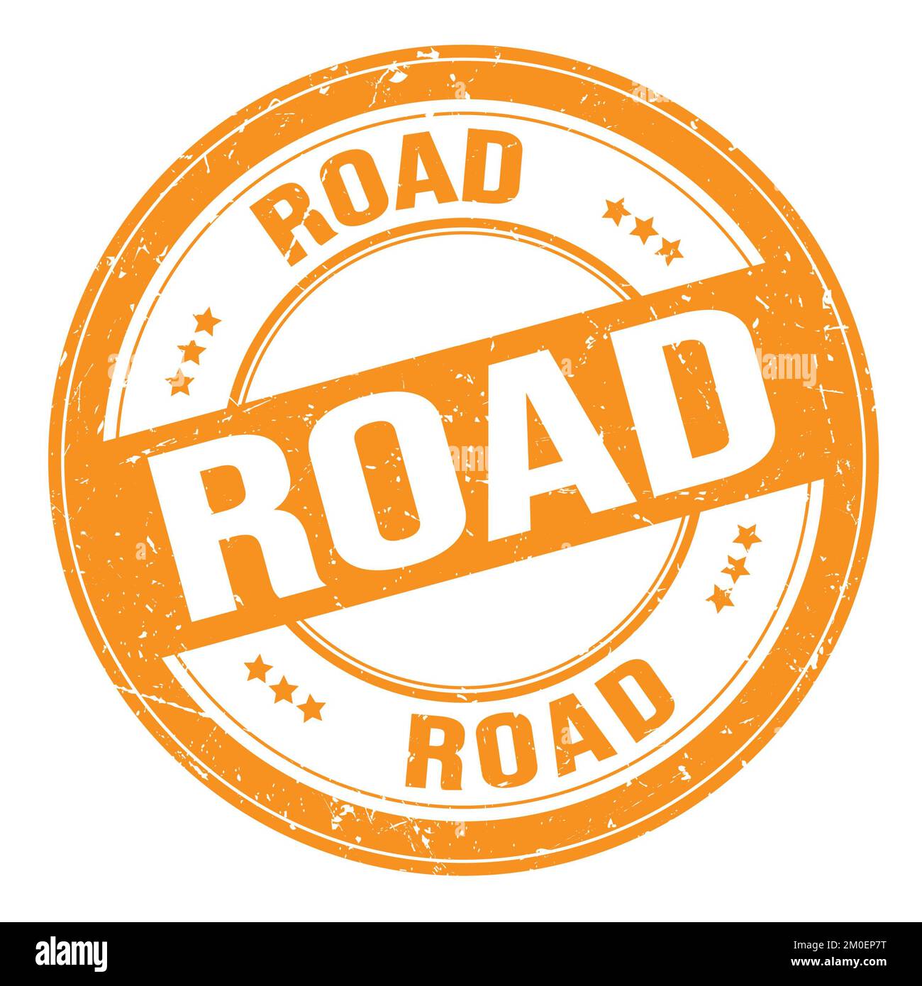 Round orange road sign hi-res stock photography and images - Alamy