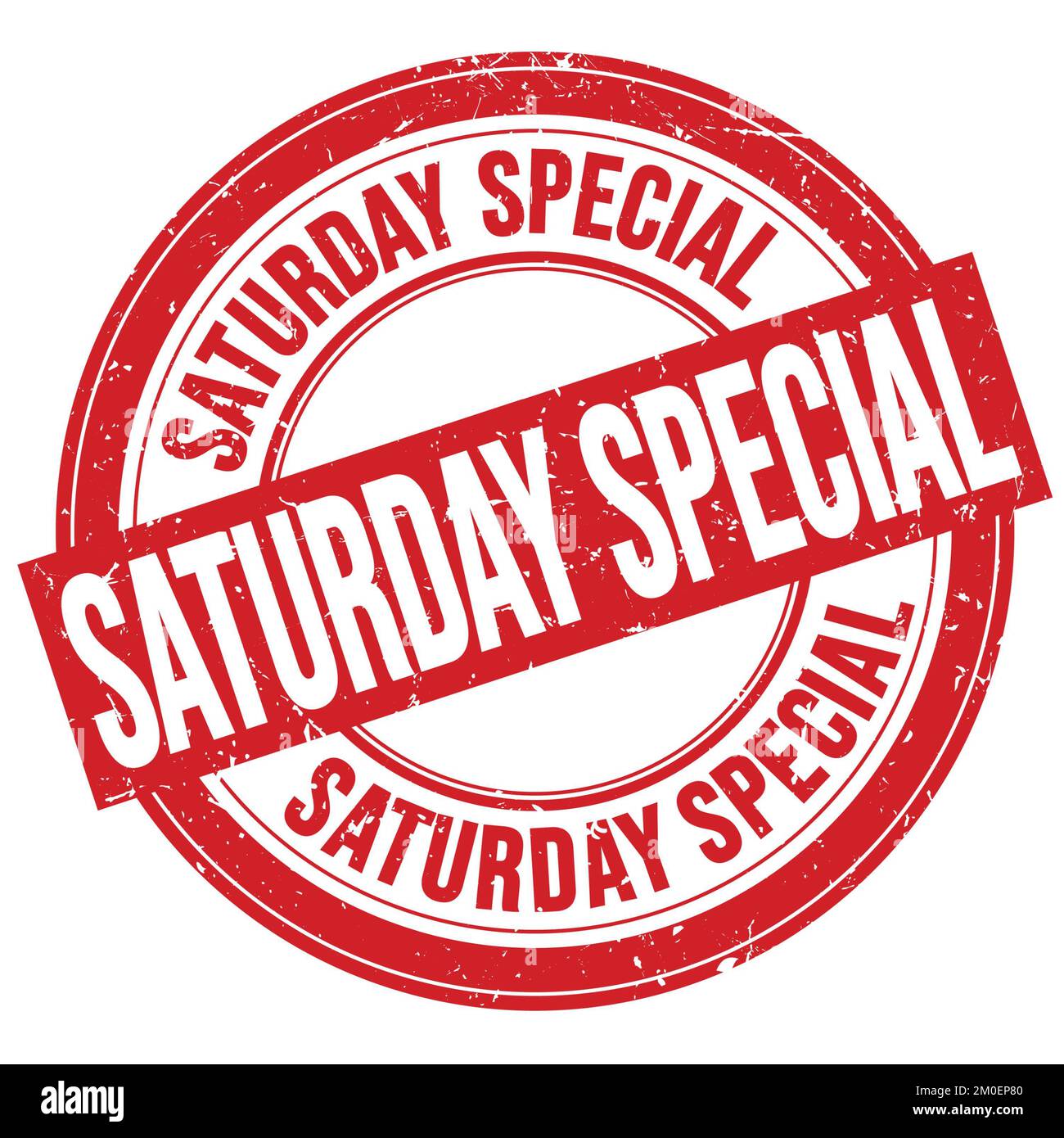 SATURDAY SPECIAL text written on red round grungy stamp sign Stock ...