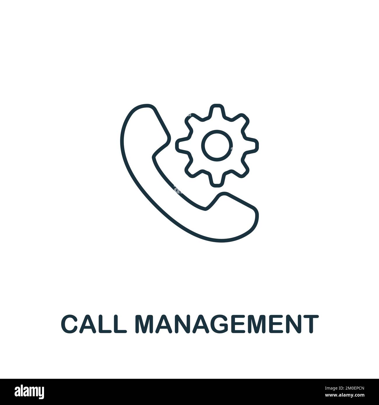Call Management icon. Monochrome simple Customer Relationship icon for ...