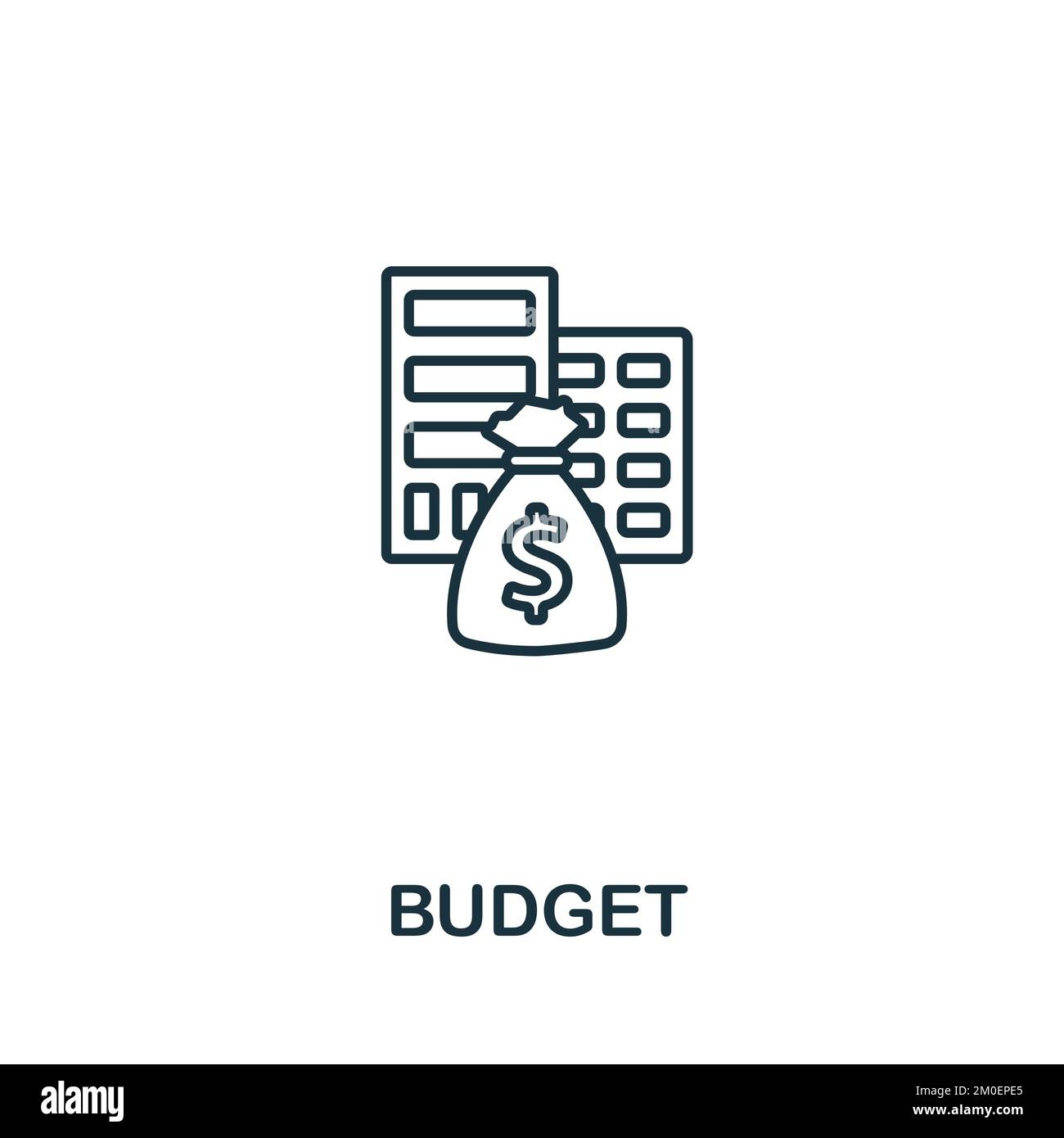 Budget icon. Monochrome simple Company Structure icon for templates ...