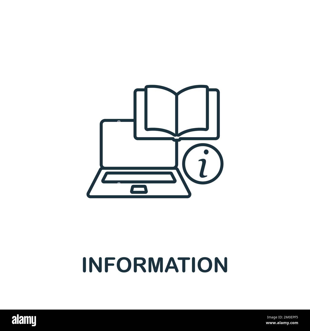 Information icon. Monochrome simple Customer Relationship icon for ...