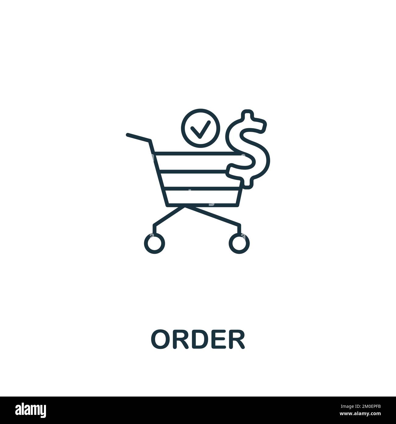 Order icon. Monochrome simple Customer Relationship icon for templates ...