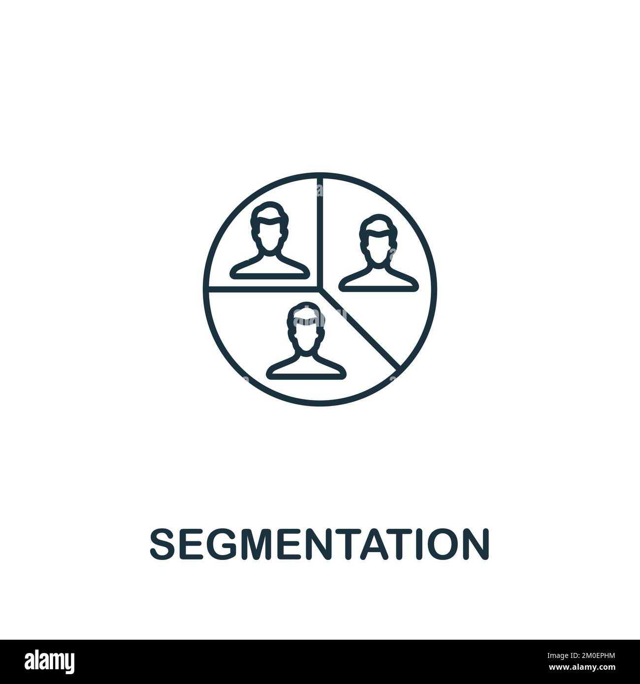 Segmentation Icon Monochrome Simple Customer Relationship Icon For