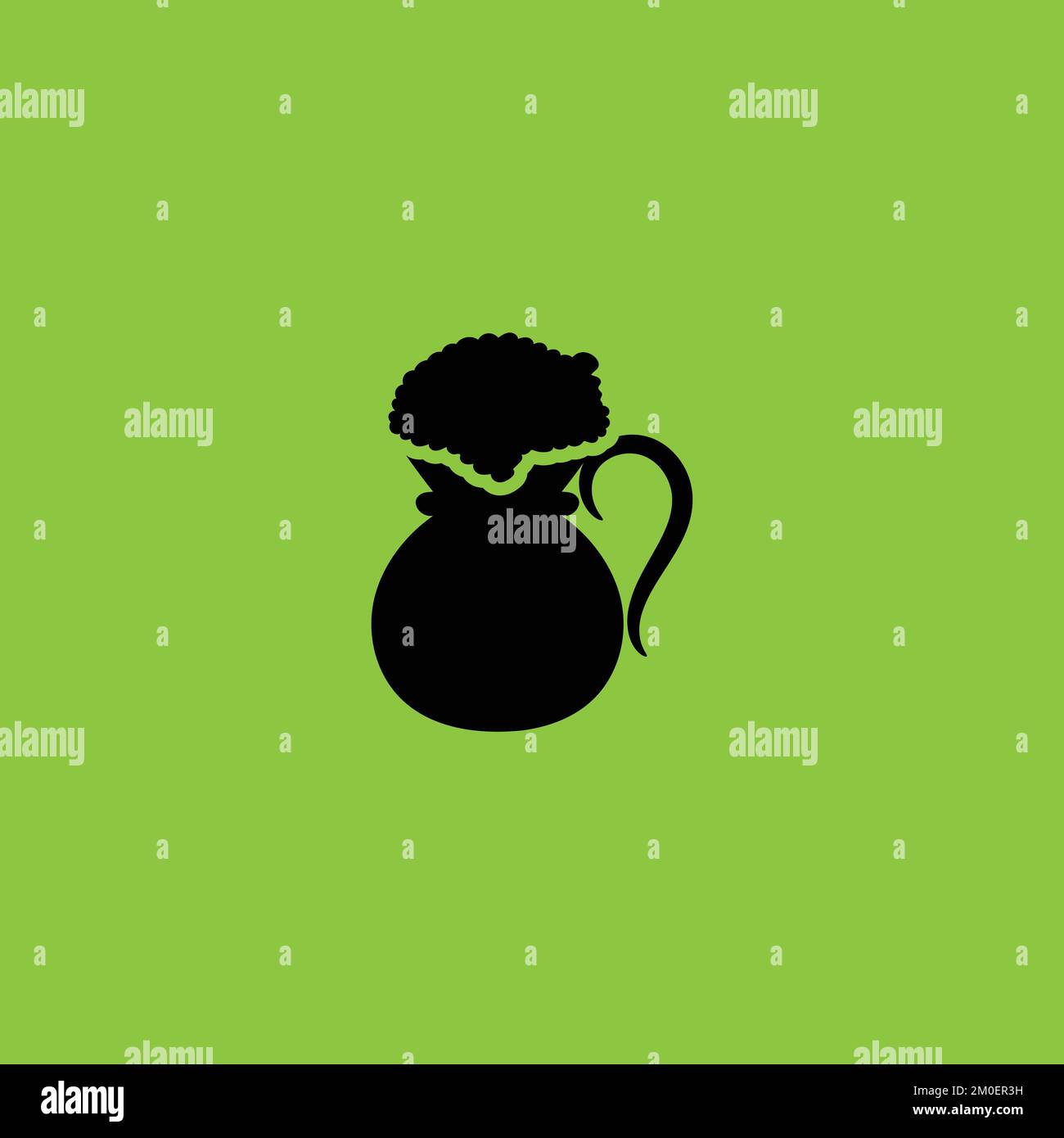 Turkish Ayran icon isolated on Yellow Background. Fast Food Concept ...