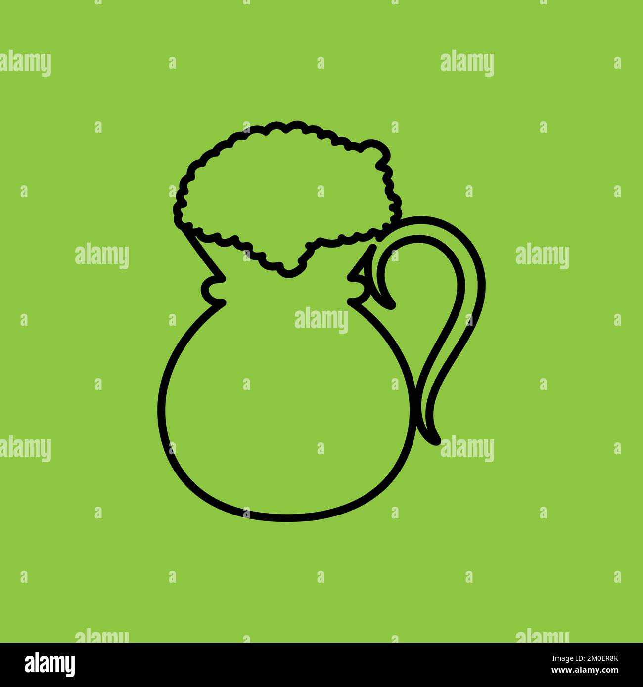 Turkish Ayran icon isolated on Yellow Background. Fast Food Concept ...