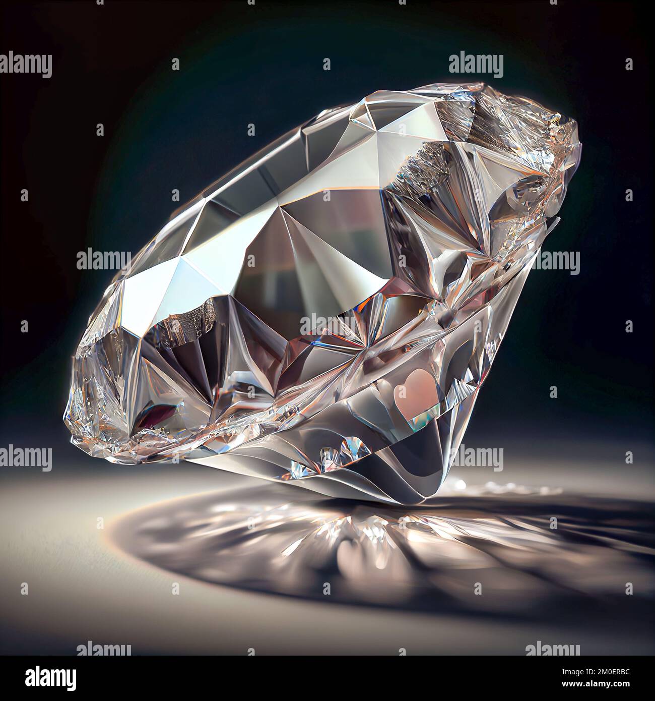 Portrait of a diamond gemstone illustration Stock Photo - Alamy