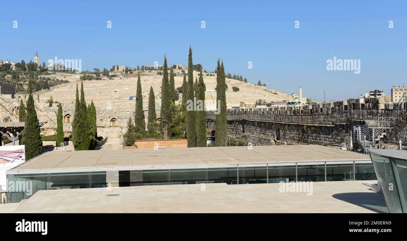 The Jerusalem Archaeological Park near the Dung gate in the old city of ...