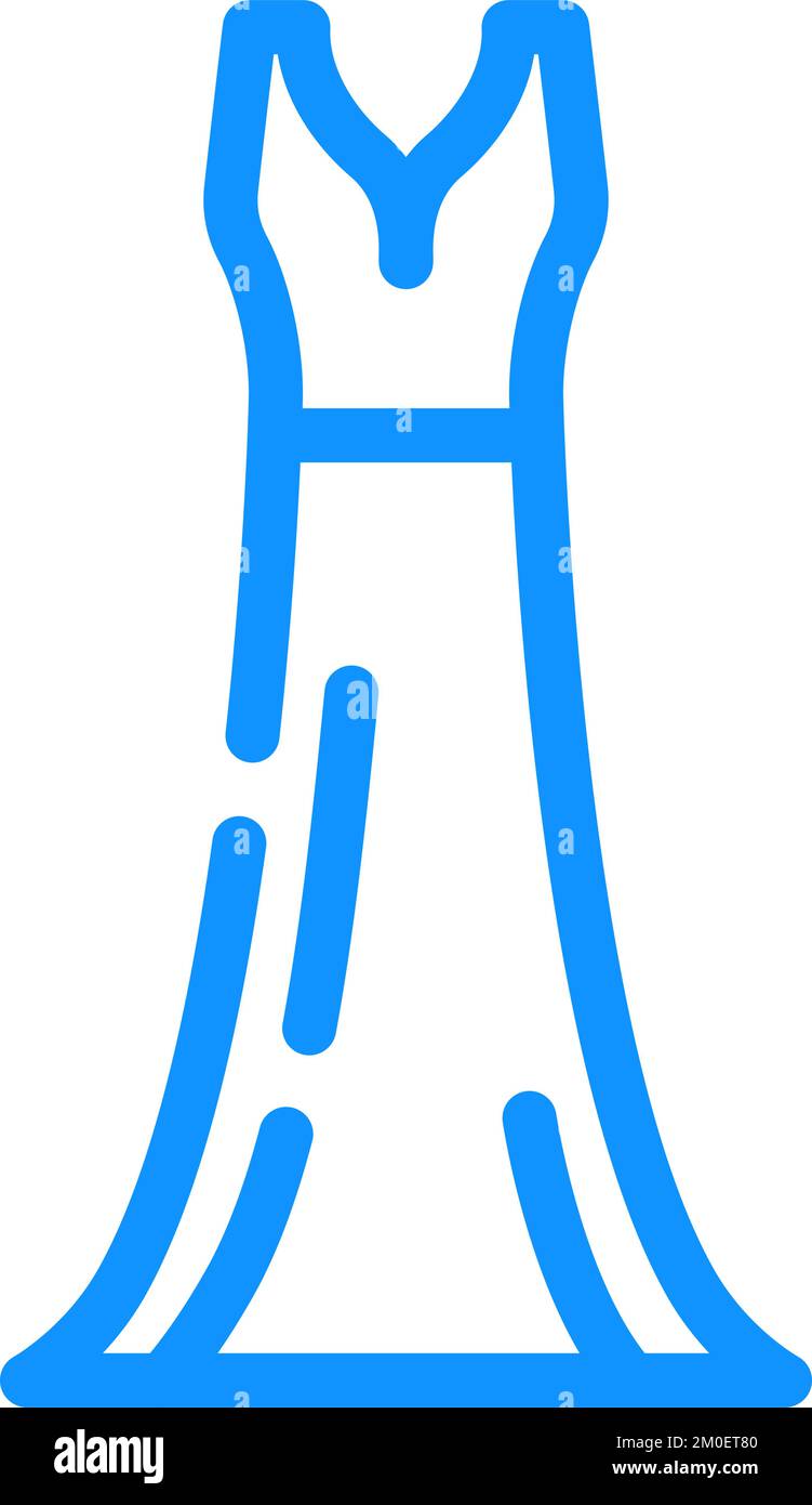 aline wedding dress color icon vector illustration Stock Vector Image ...