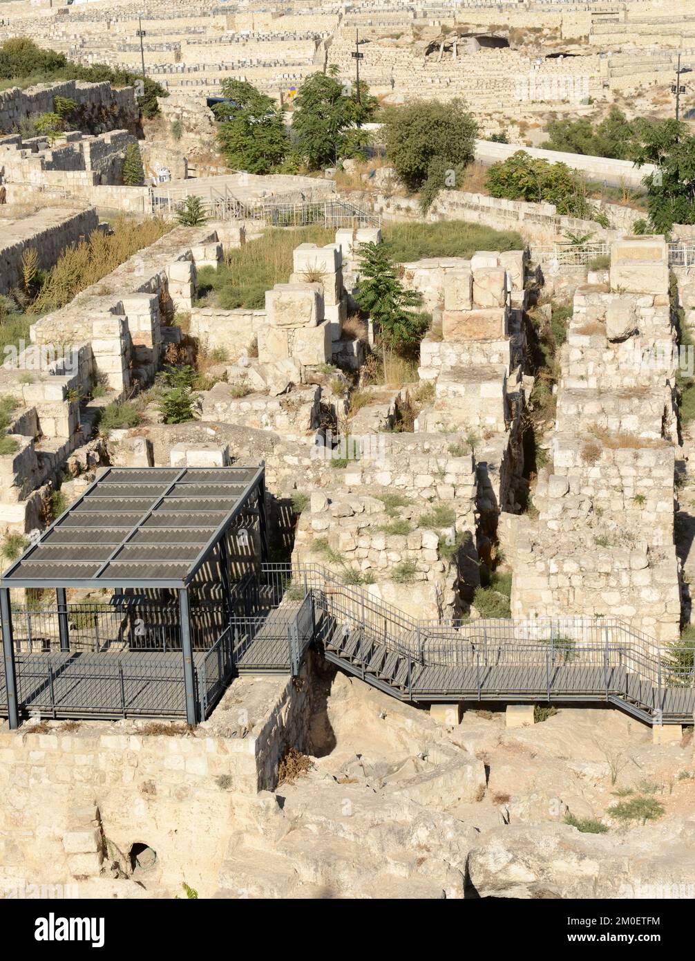 The Jerusalem Archaeological Park near the Dung gate in the old city of ...