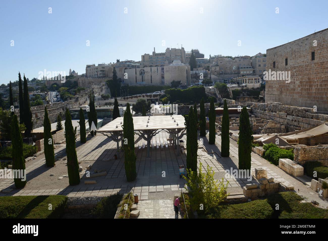 The Jerusalem Archaeological Park near the Dung gate in the old city of ...