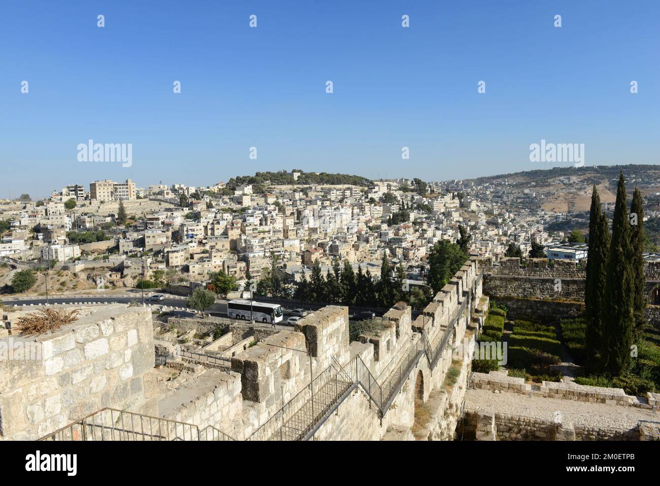 The Jerusalem Archaeological Park near the Dung gate in the old city of ...