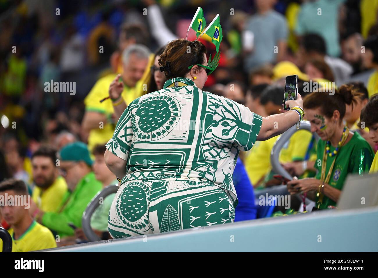 plump and powerfully built Brazilian fans, soccer fans, fat woman ...
