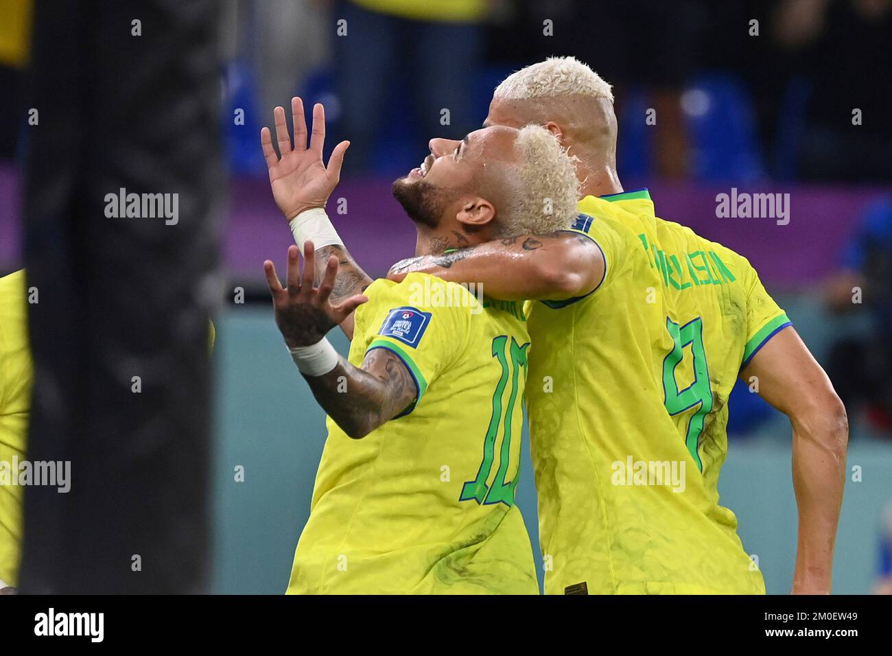 goaljubel NEYMAR (BRA) with RICHARLISON (BRA), jubilation, joy ...