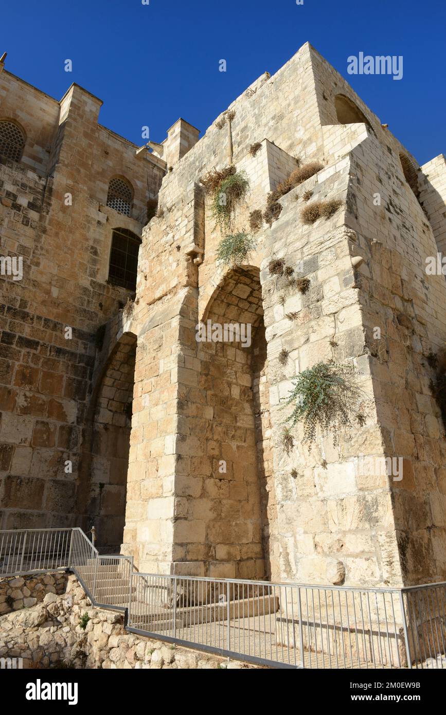 The Jerusalem Archaeological Park near the Dung gate in the old city of ...