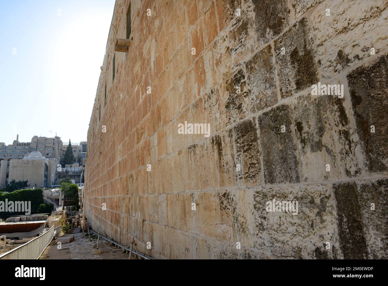 The Jerusalem Archaeological Park near the Dung gate in the old city of ...