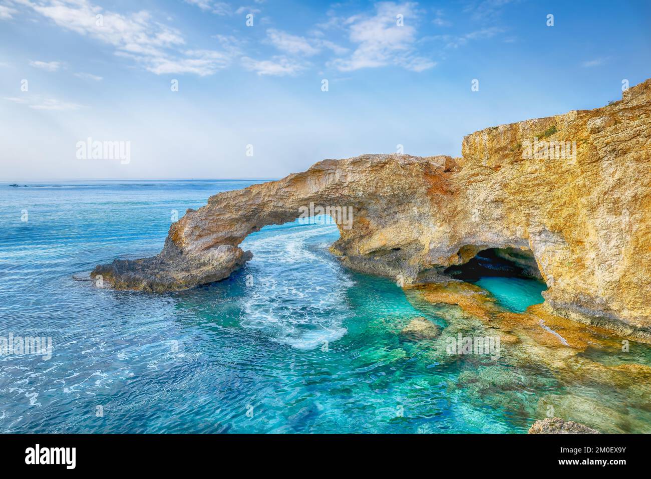 Landscape with Bridge of Lovers, Agia Napa, Cyprus Stock Photo - Alamy