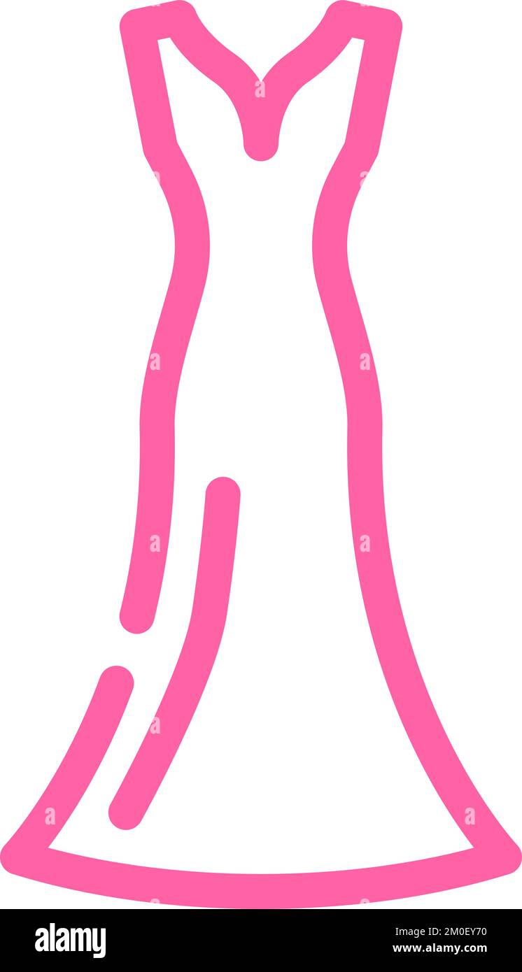 princess bride dress color icon vector illustration Stock Vector Image ...