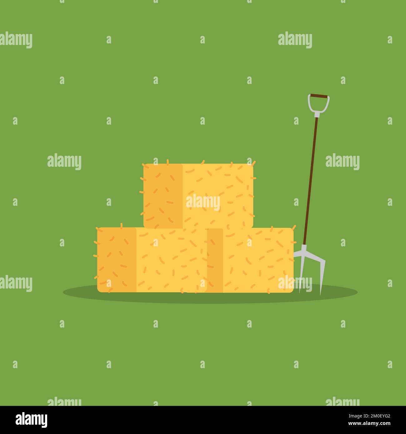 Square hay bales Stock Vector Images - Alamy