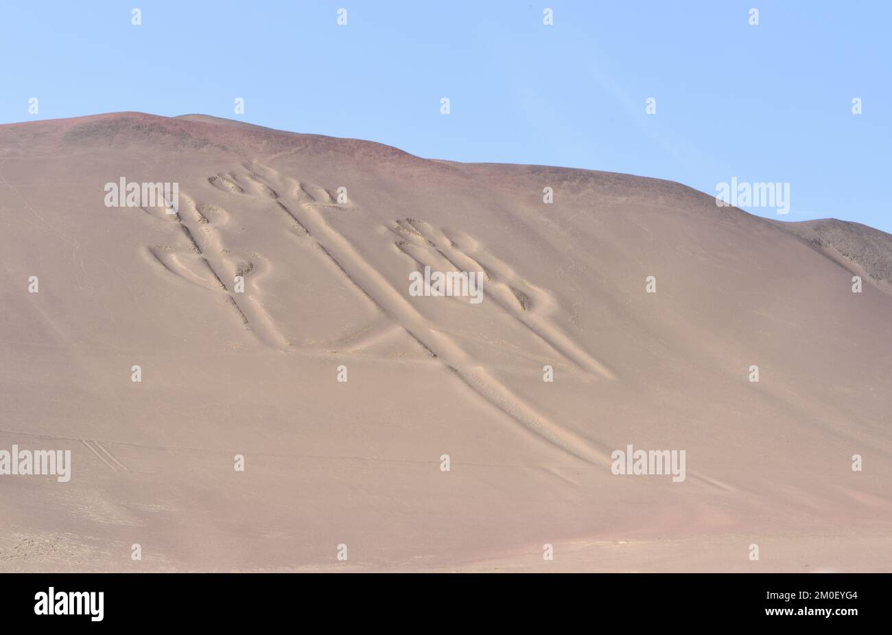 The Paracas Candelabra, a prehistoric geoglyph on the Paracas Peninsula ...