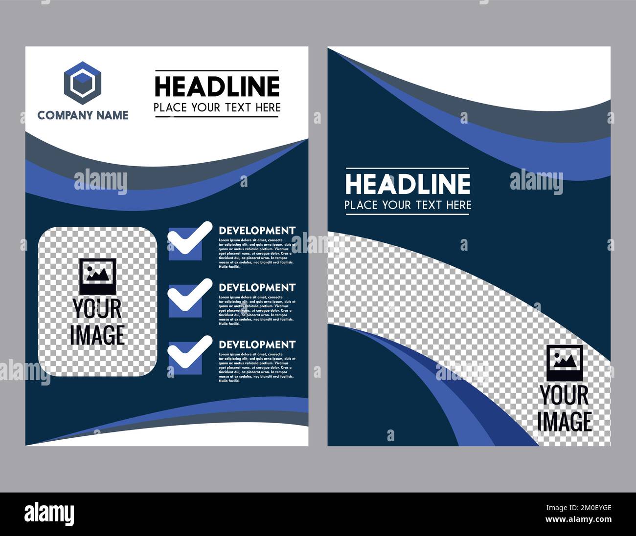 A set of editable business brochure template Stock Vector Image & Art ...