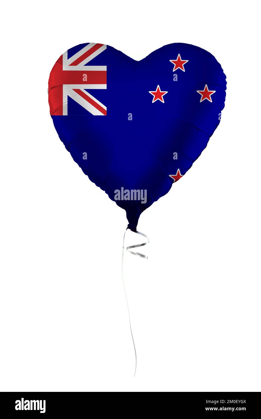 New Zealand Concept Balloon With New Zealand Flag Isolated On White Background Education