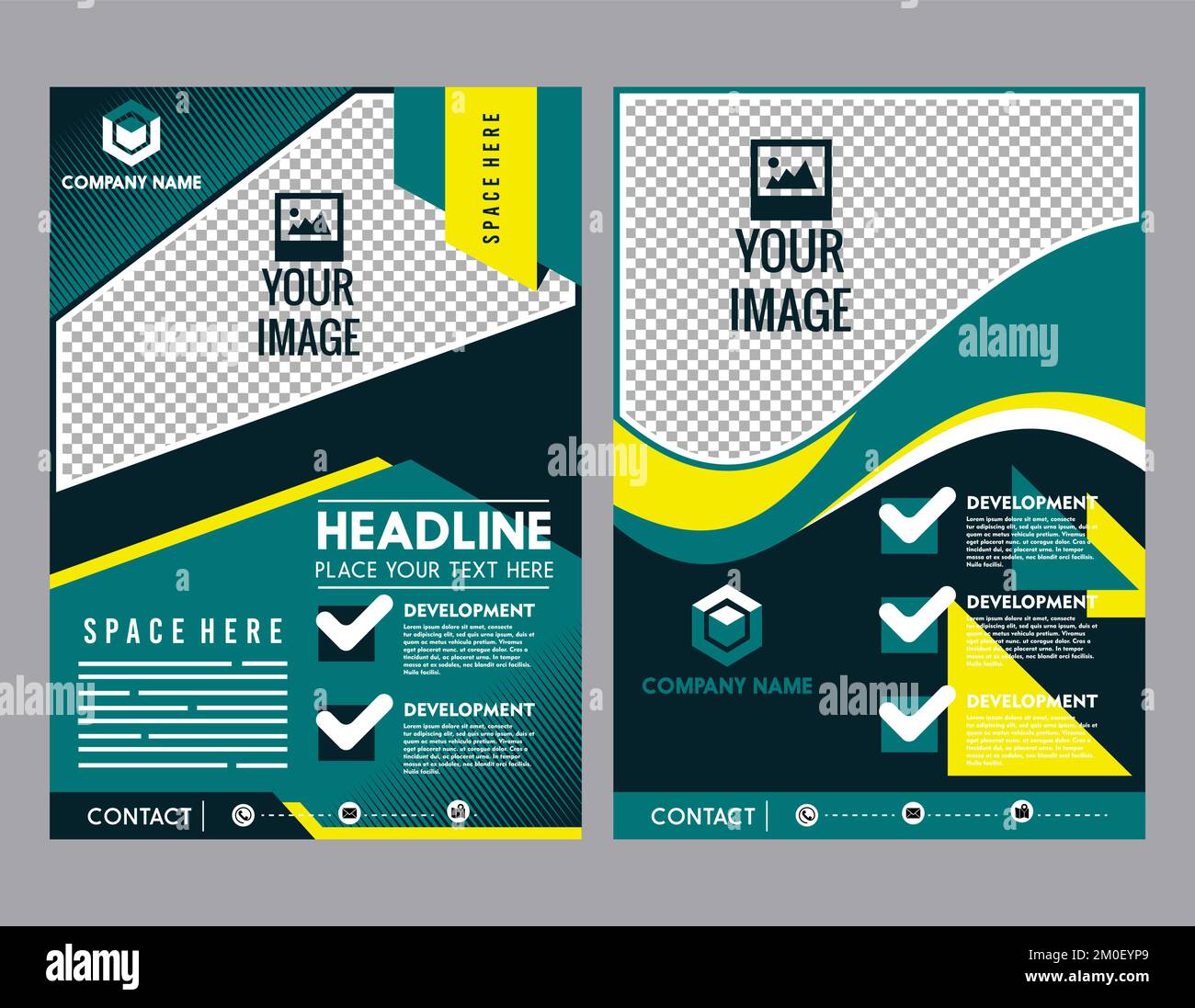 A set of editable business brochure template Stock Vector Image & Art ...
