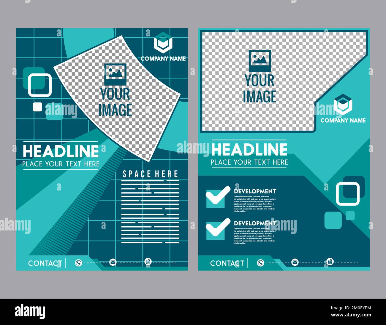 A set of editable business brochure template Stock Vector Image & Art ...