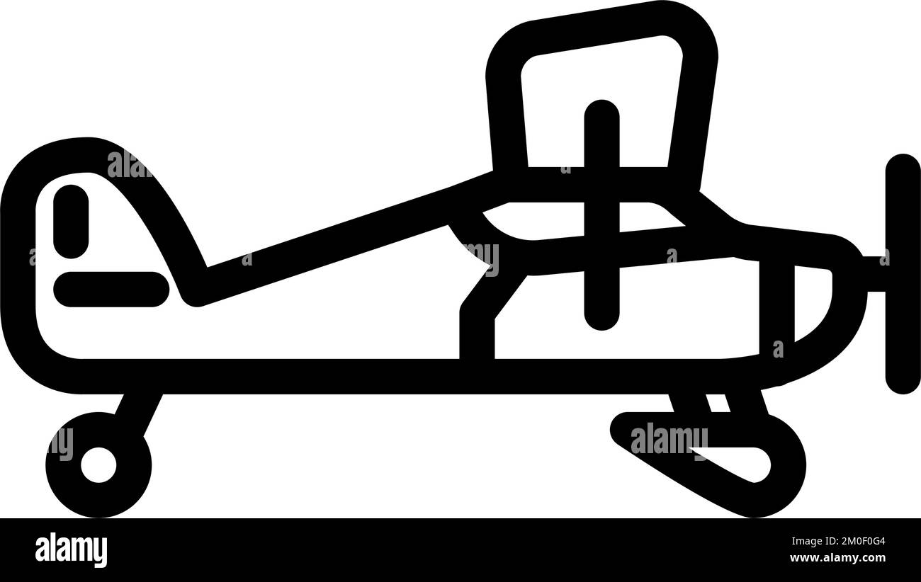 Taildraggers Airplane Aircraft Line Icon Vector Illustration Outerwear