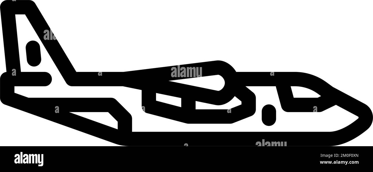 Cargo Plane Airplane Aircraft Line Icon Vector Illustration Outerwear