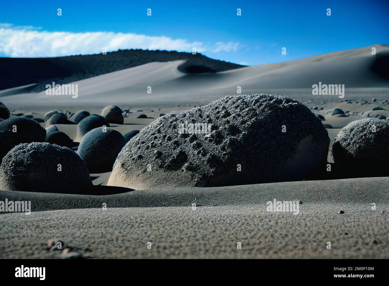 The big textured stones in the desert Stock Photo - Alamy