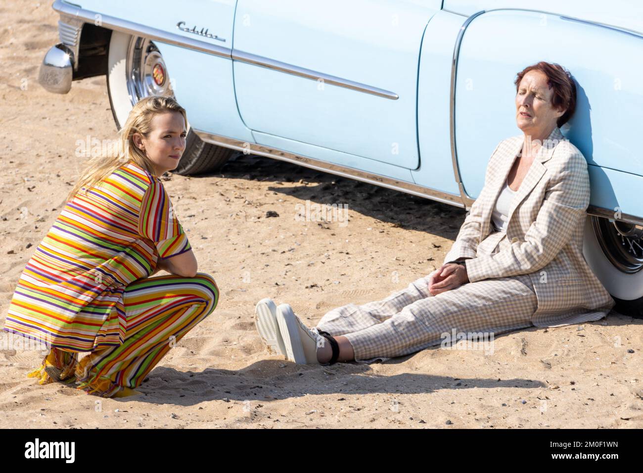 Jodie Comer is spotted filming for Killing Evev in Margate, Kent Stock ...