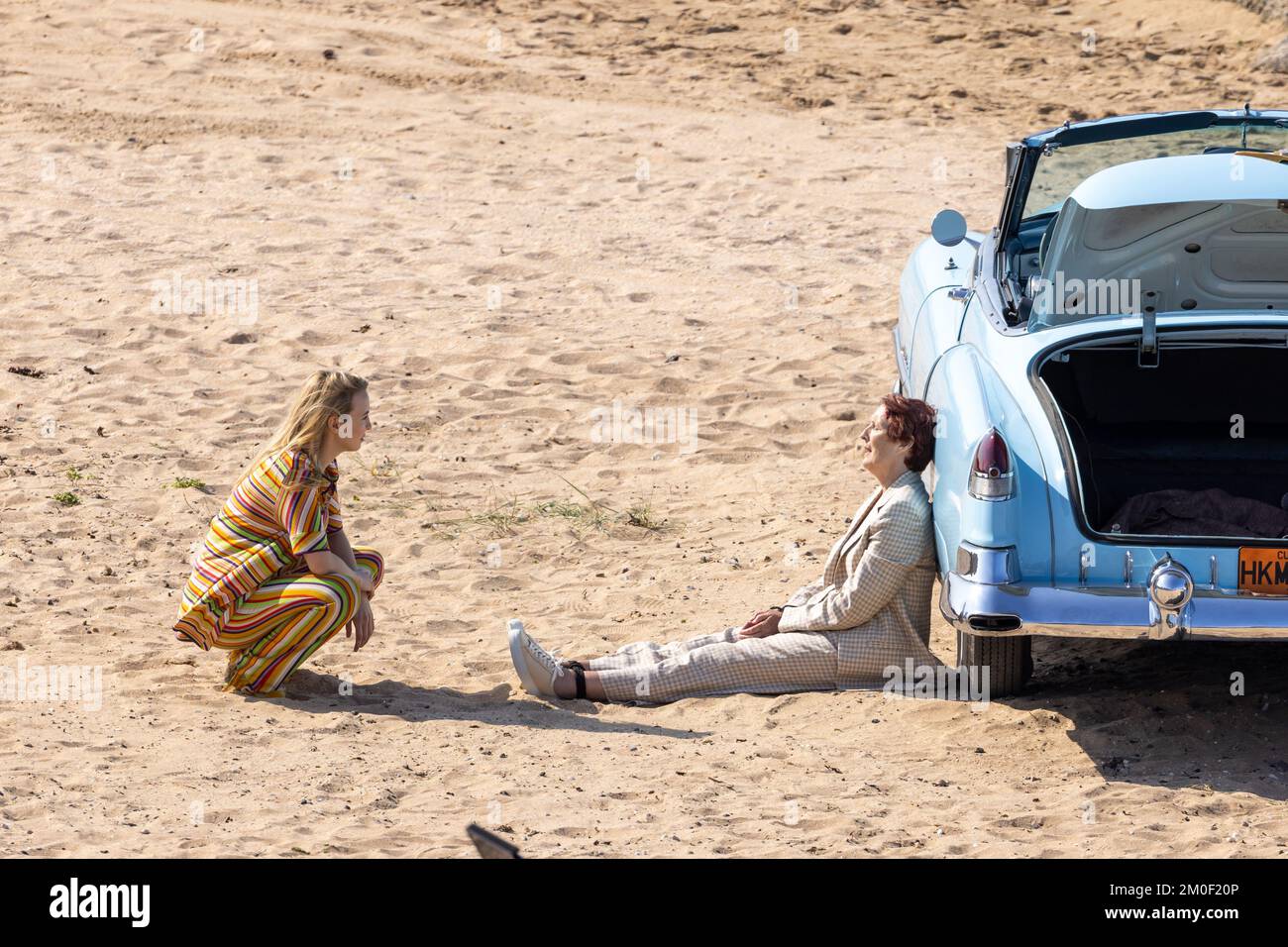 Jodie Comer is spotted filming for Killing Evev in Margate, Kent Stock ...