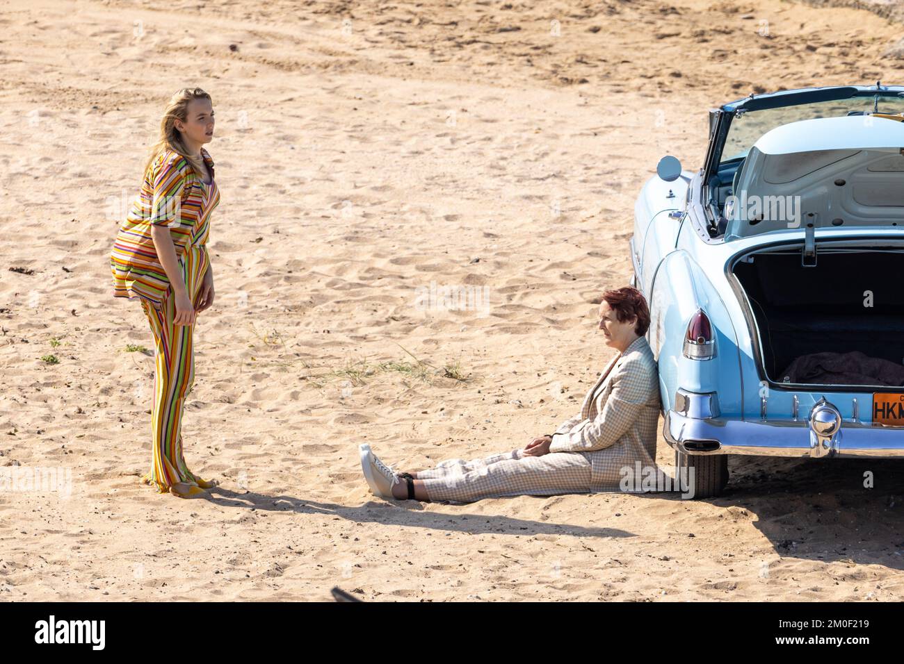 Jodie Comer is spotted filming for Killing Evev in Margate, Kent Stock ...