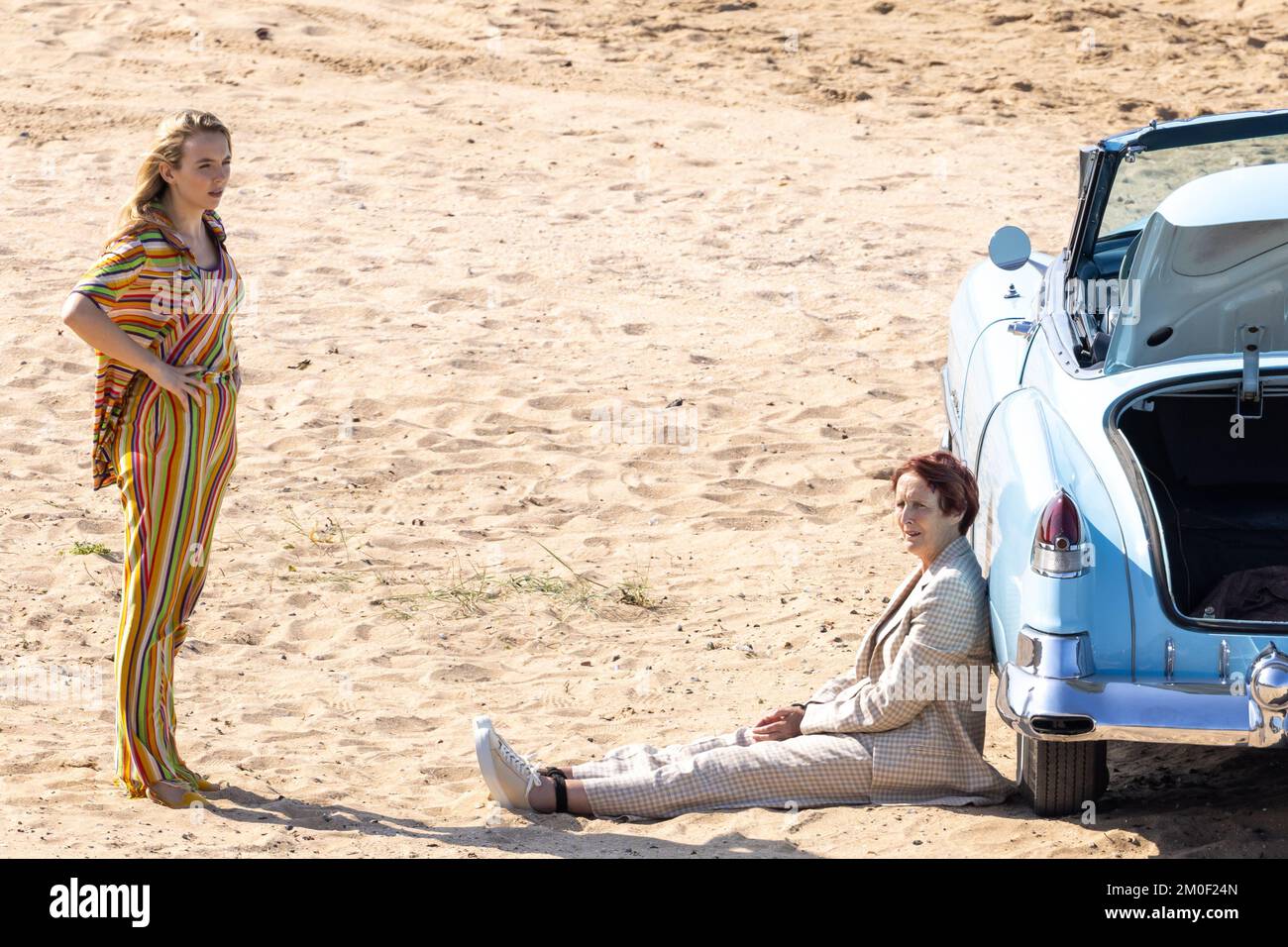 Jodie Comer is spotted filming for Killing Evev in Margate, Kent Stock ...