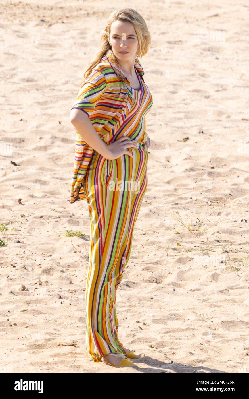 Jodie Comer is spotted filming for Killing Evev in Margate, Kent Stock ...
