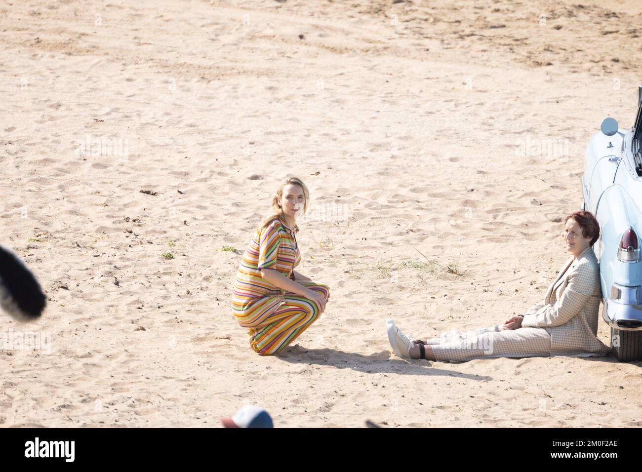 Jodie Comer is spotted filming for Killing Evev in Margate, Kent Stock ...