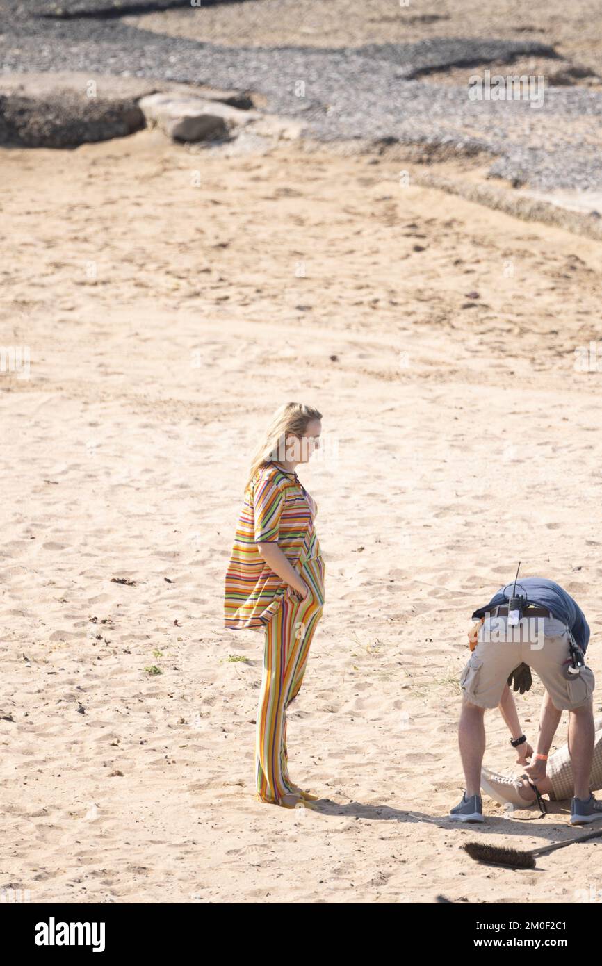 Jodie Comer is spotted filming for Killing Evev in Margate, Kent Stock ...