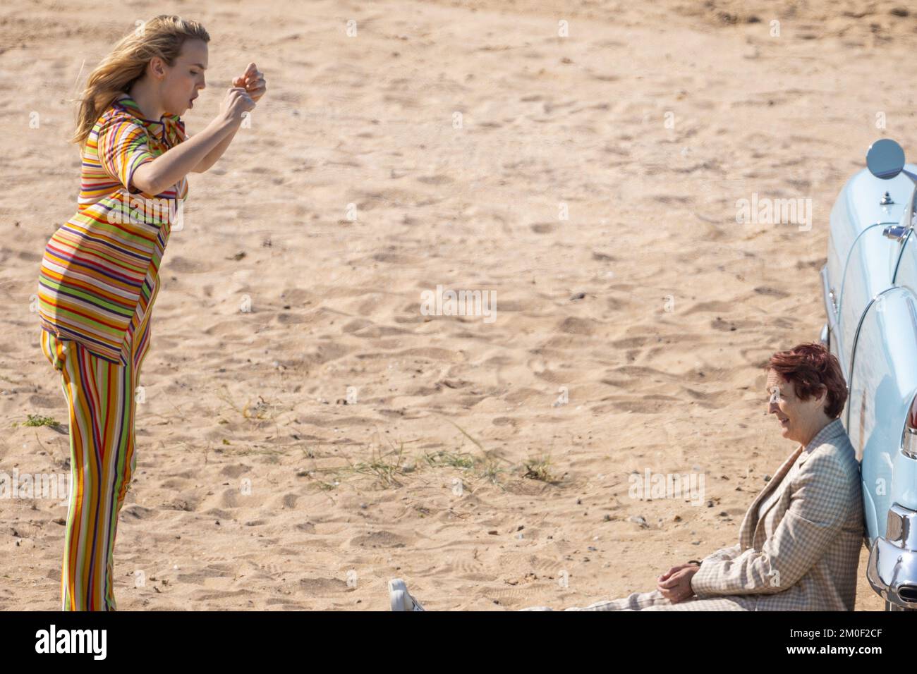 Jodie Comer is spotted filming for Killing Evev in Margate, Kent Stock ...