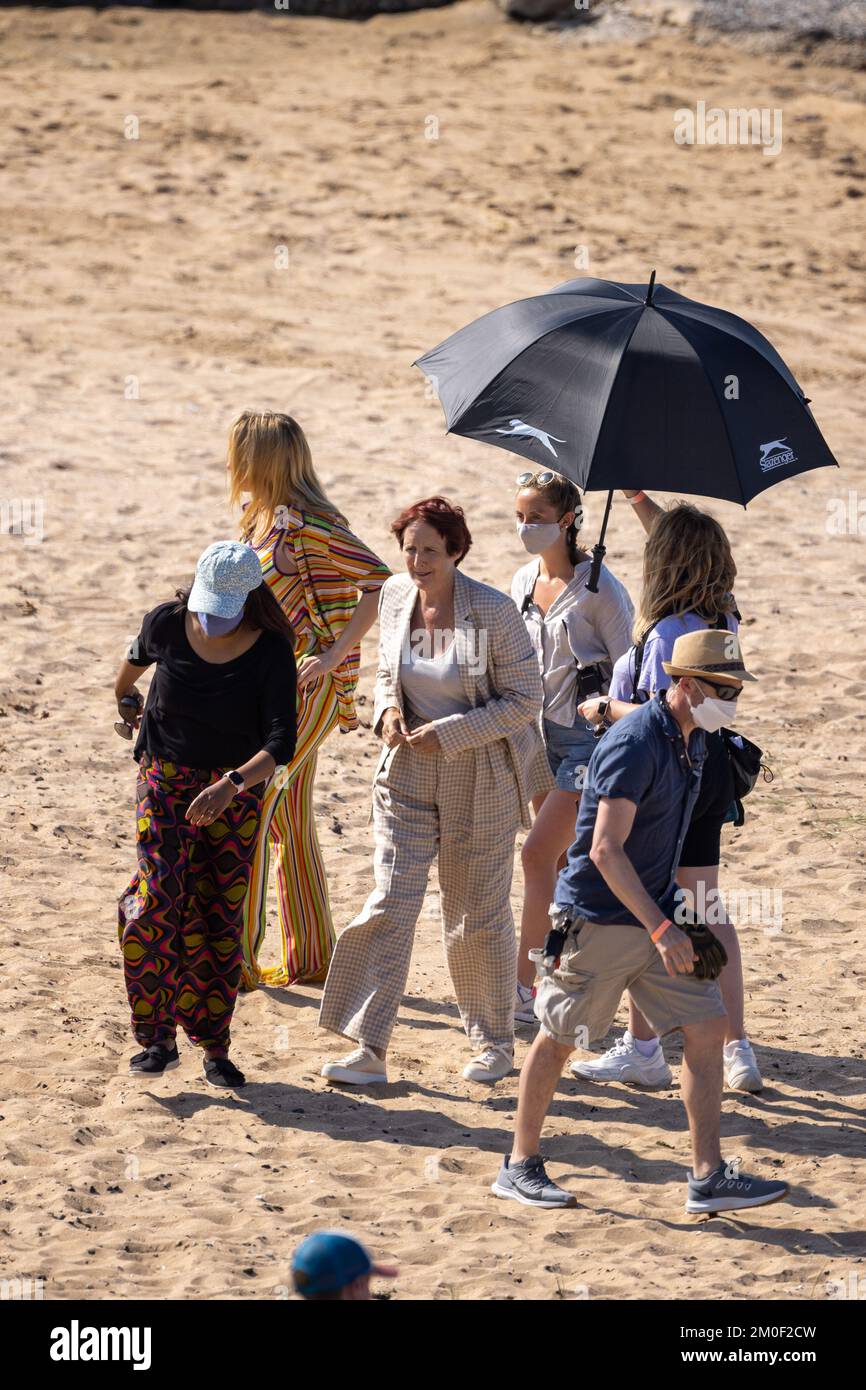 Jodie Comer is spotted filming for Killing Evev in Margate, Kent Stock ...