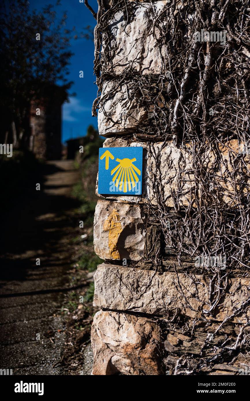 Camino de Santiago de Compostela signpost Stock Photo - Alamy