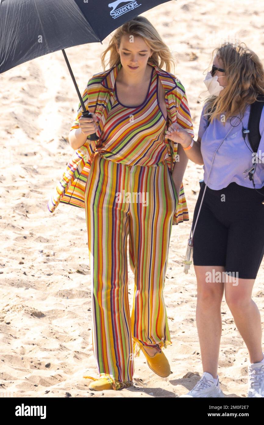 Jodie Comer is spotted filming for Killing Evev in Margate, Kent Stock ...